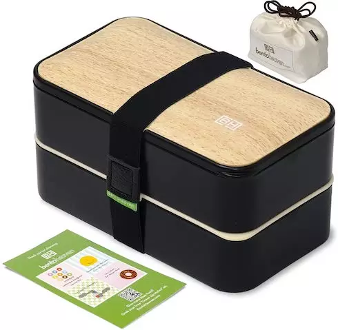 caixas de bento para adultos, caixa de bento de bambu