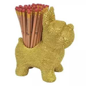 I-Pencil Holder Gold Dog