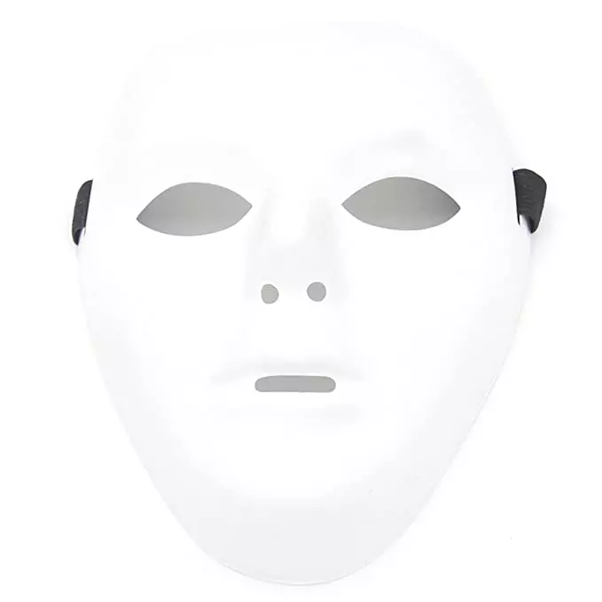 Obyčejná bílá halloweenská maska