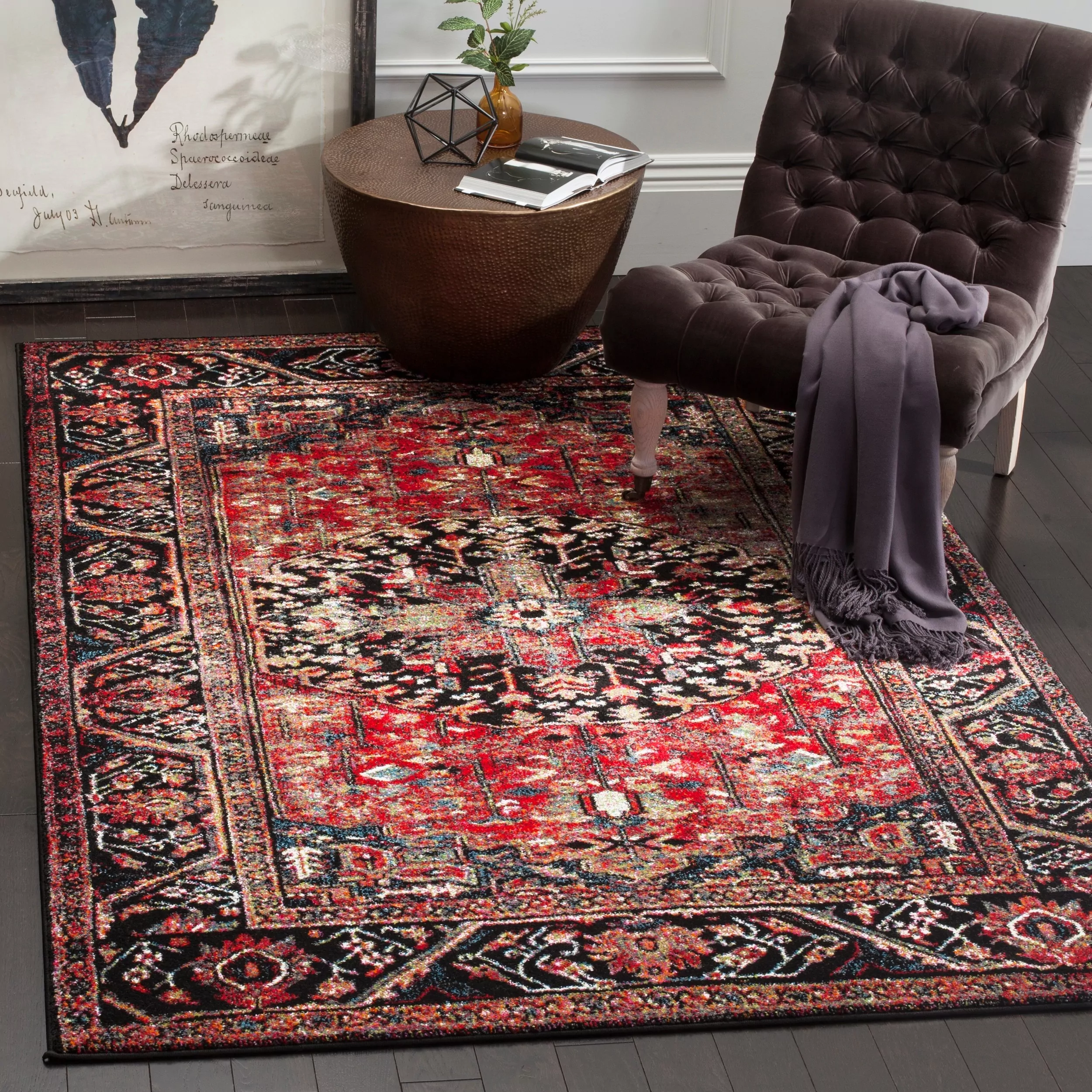 vintage paklāji labākie persiešu iedvesmoti pārdošanā sarkani daudzkrāsu safavieh