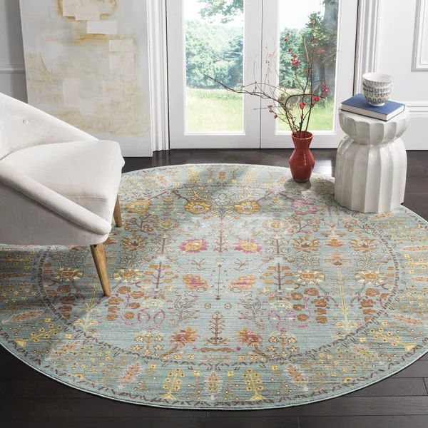 alfombras vintage mellor de inspiración persa á venda círculo azul safavieh