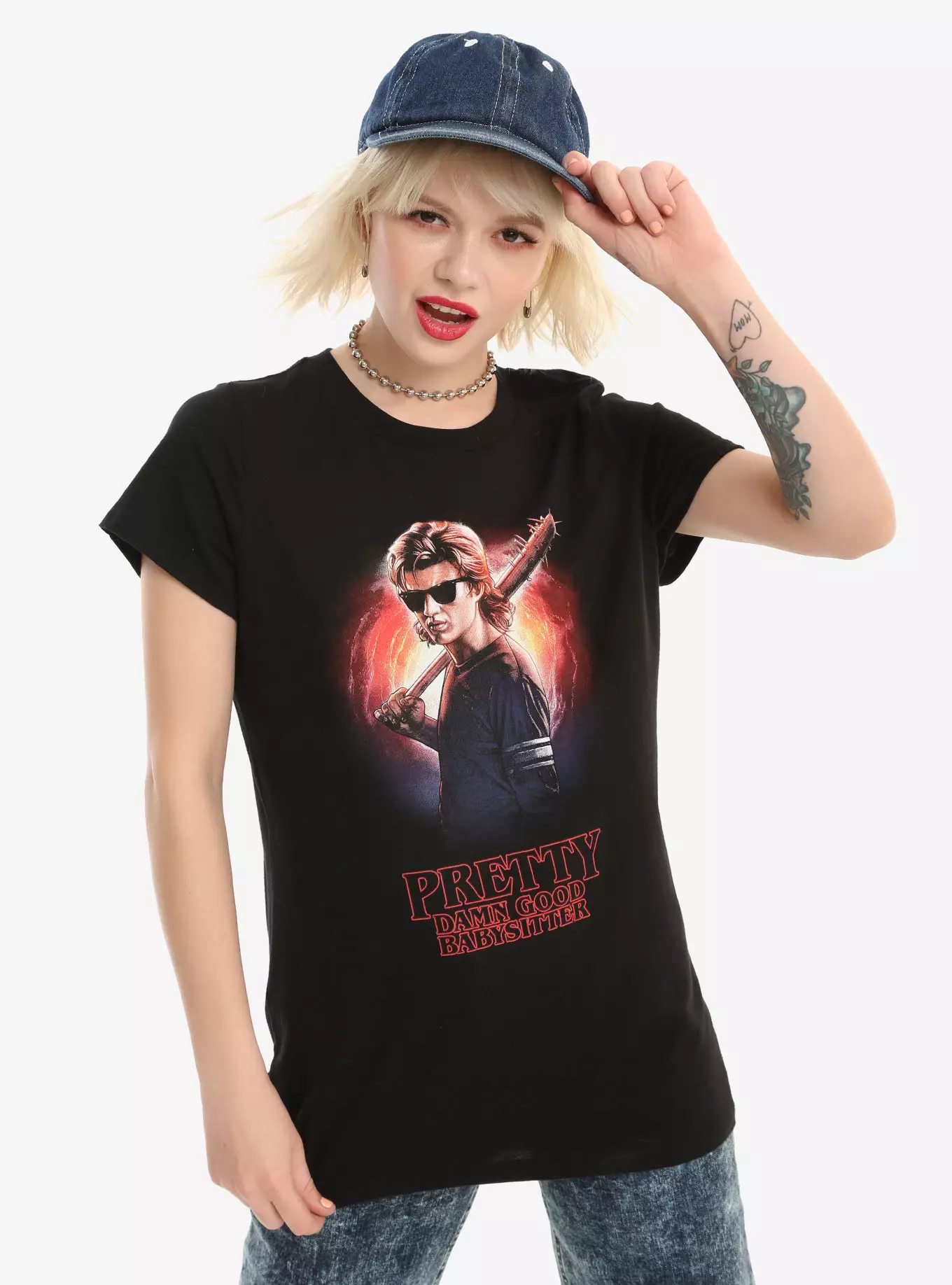 steve harrington tus me nyuam zaum t-shirt