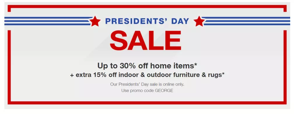 venda do dia dos presidentes alvo