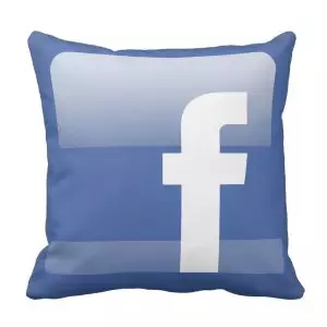 Facebook Throw Pillow by Zazzle