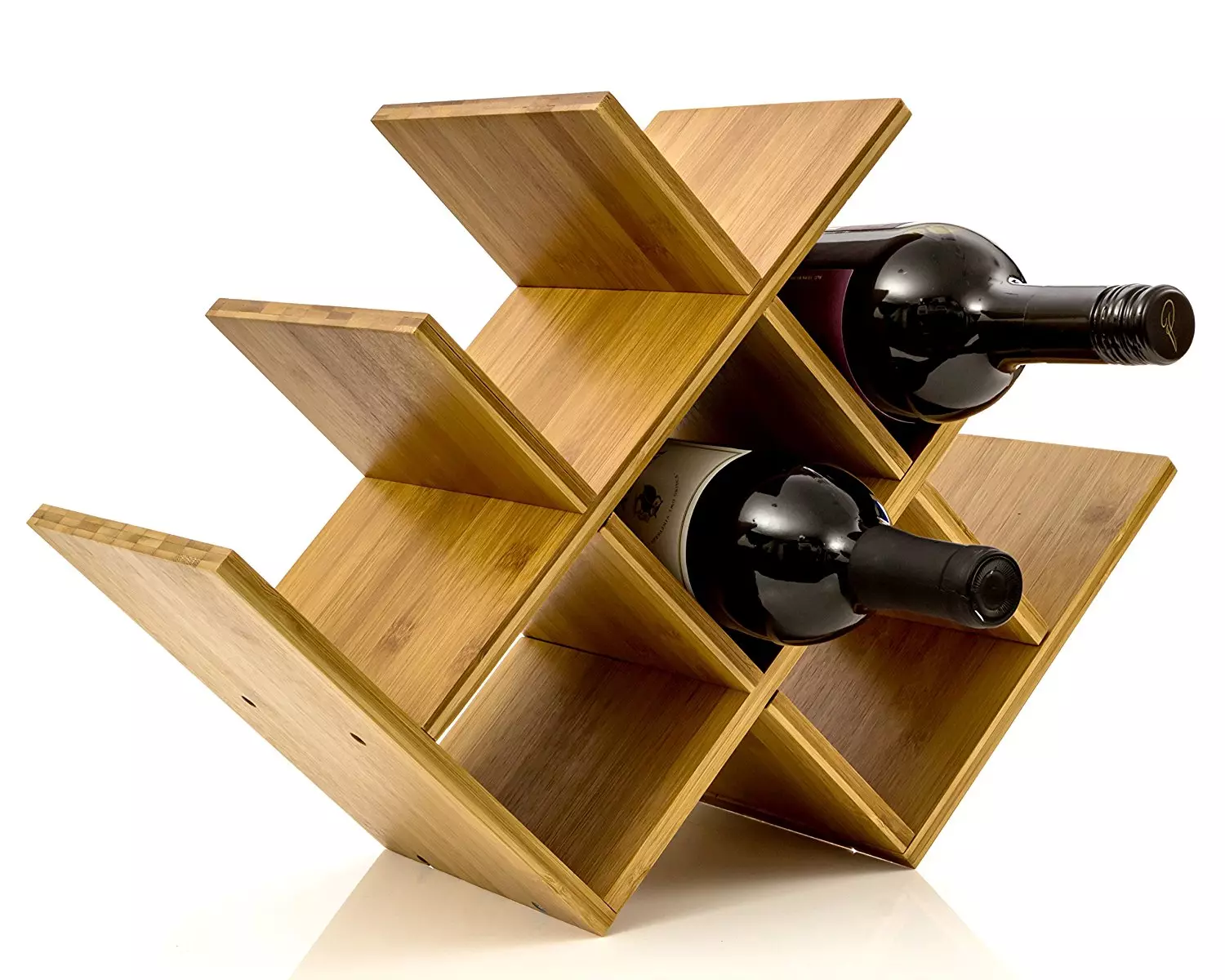 Horizontal wood wine rack amazon