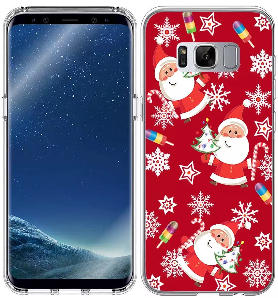 sarung telefon Krismas terbaik Galaxy S8 Plus Santa