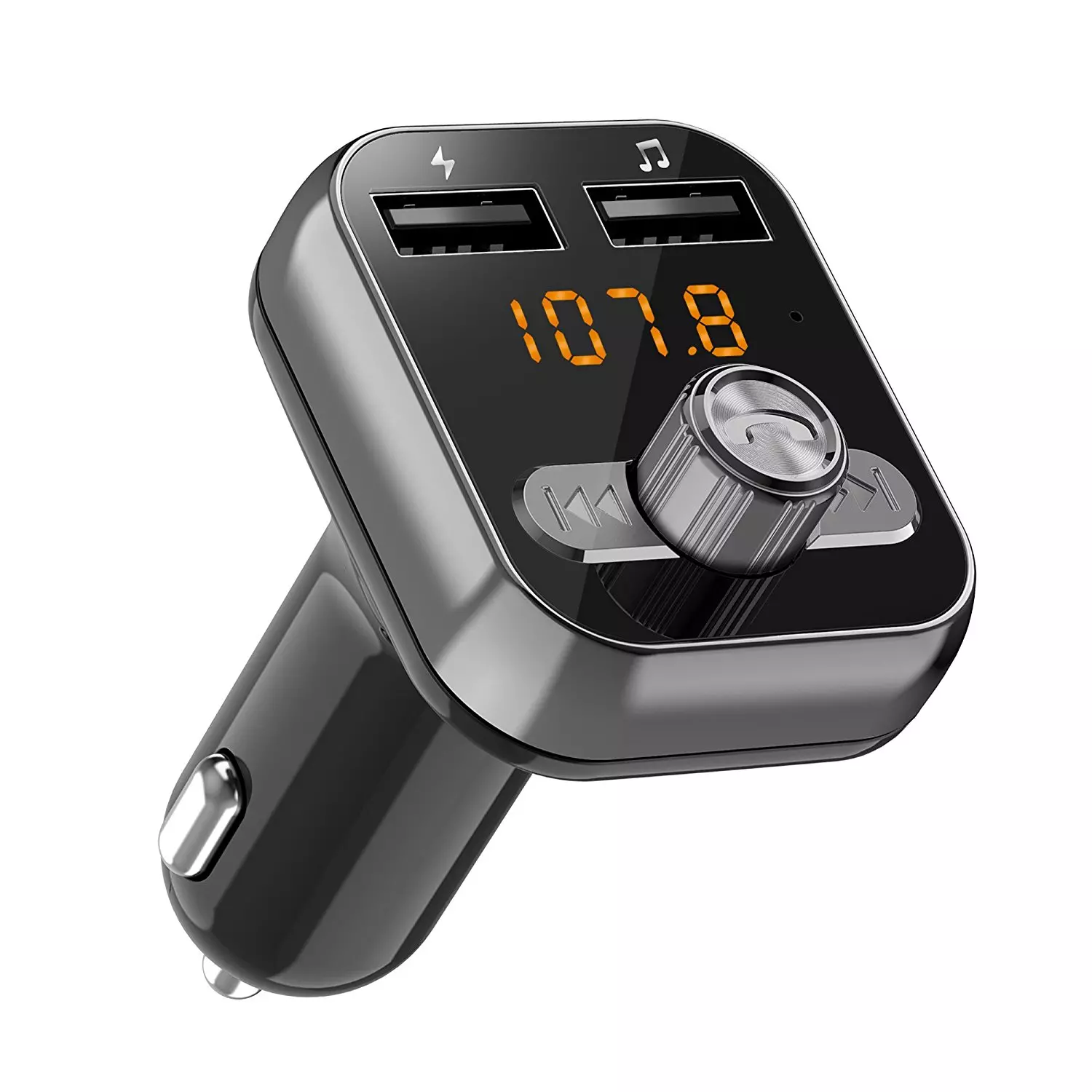 WPWPOO Bluetooth FM Transmitter Dual USB Charger