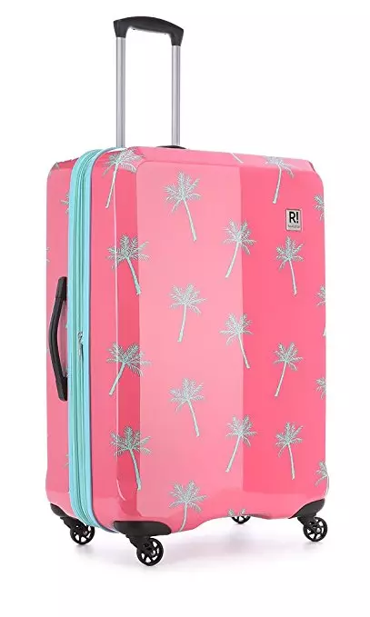 bagagem brilhante como nunca perder mala hardside spinner palmeiras rosa