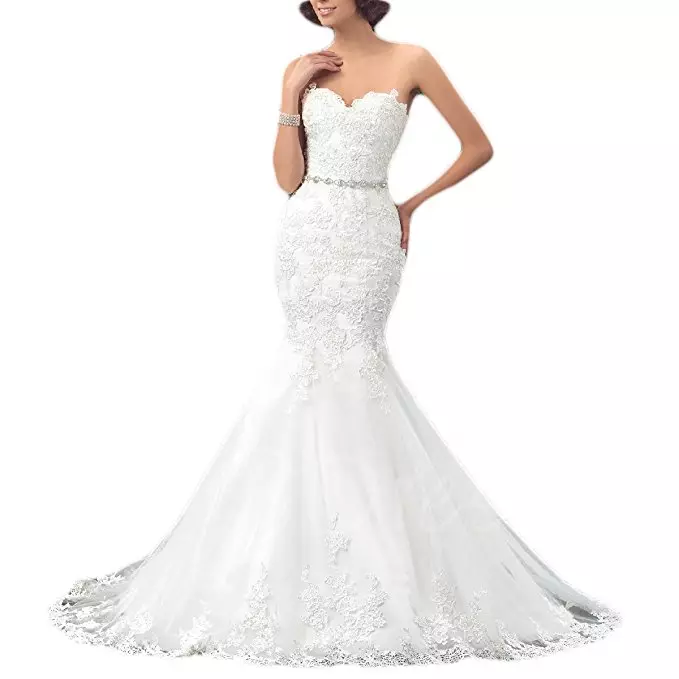 gaun pengantin murah gaun pengantin terbaik amazon bawah $200 kekasih leher duyung