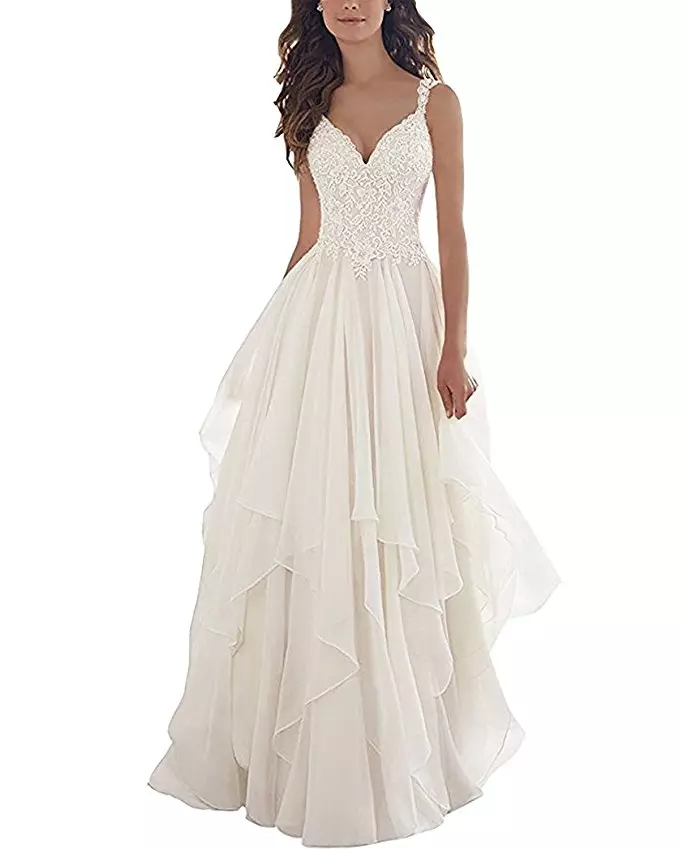 gaun pengantin murah gaun pengantin terbaik amazon bawah $200 renda sifon