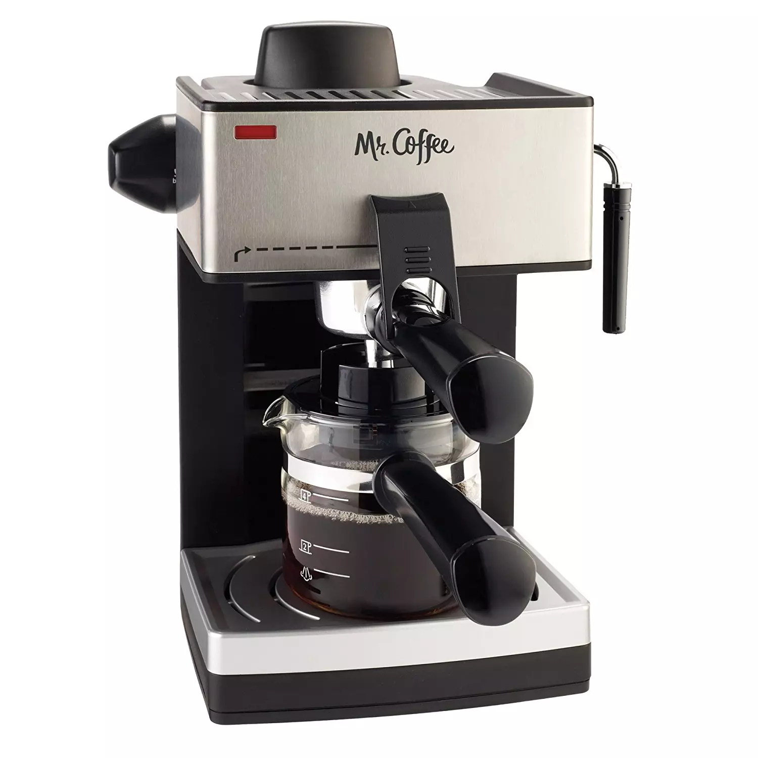 Ọgbẹni Kofi 4-Cup Nya Espresso System pẹlu Wara Frother