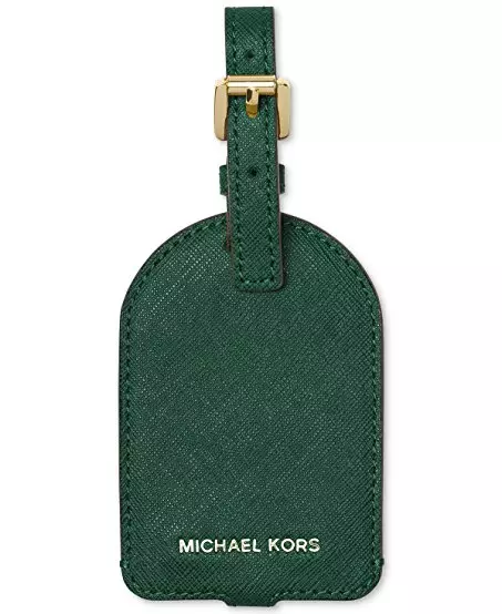 michael kors odinė bagažo etiketė