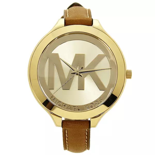 kožené zlaté hodinky michael kors