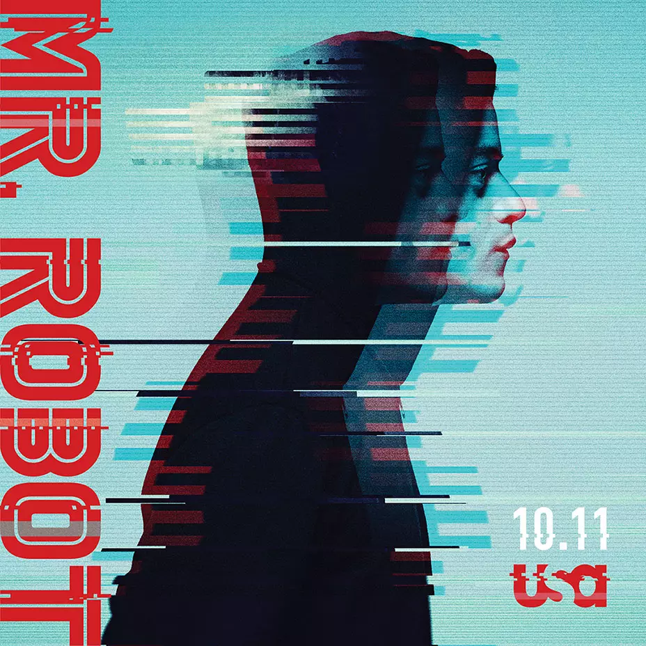 Rami Malek in Mr. Robot Stagione 3 chiave art