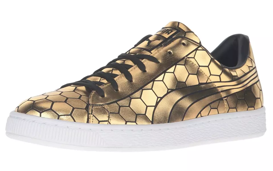 gold puma sneakers