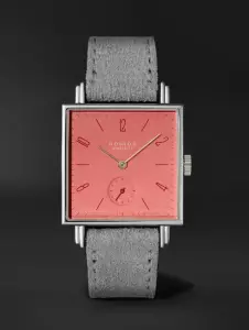 часы nomos glashutte розово-серые