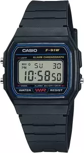 Casio f91 klocka svart