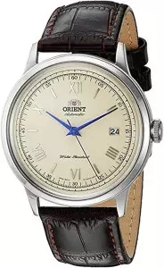 orient bambino horloge bruin leer