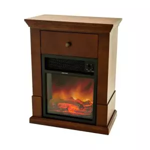 FLAME ndiSHADE Electric Fireplace yokhala ndi Mantel TV Stand