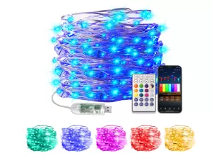 Varance Smart WiFi RGB ຫ້ອງນອນ Fairy Lights String Lights