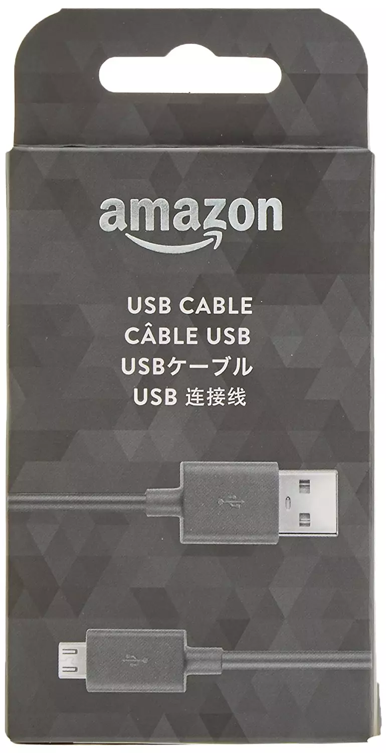 таблетын хайрцагны шилдэг хэрэгслүүд Amazon Fire USB кабель