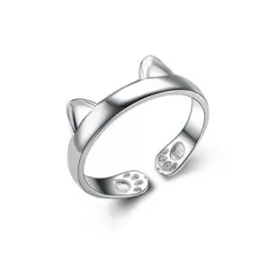 Prsten s mačkama od sterling srebra od Seven & Eight