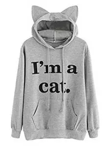 Cat Ear Pullover-hoodie voor dames met lange mouwen van Romwe