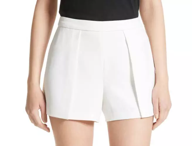 Alice and Olivia Tailored White Short