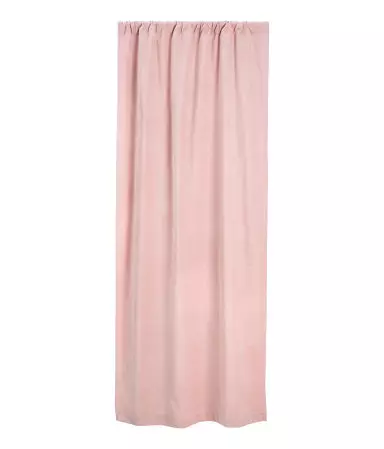 decoración barata H&M Home online cortinas de terciopelo rosa