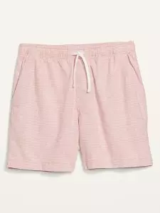 I-Old Navy Micro-Stripe Linen-Blend Jogger Shorts