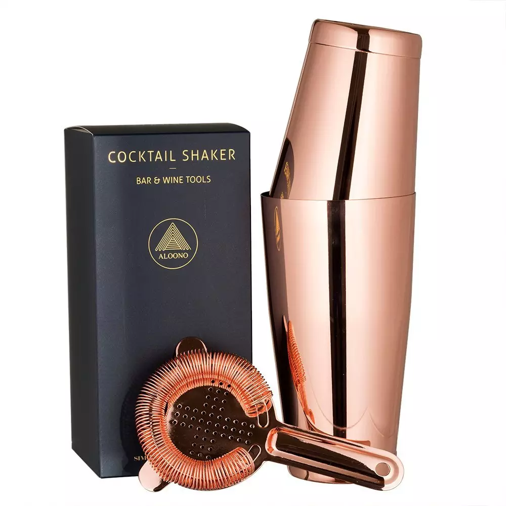 copper boston shaker set