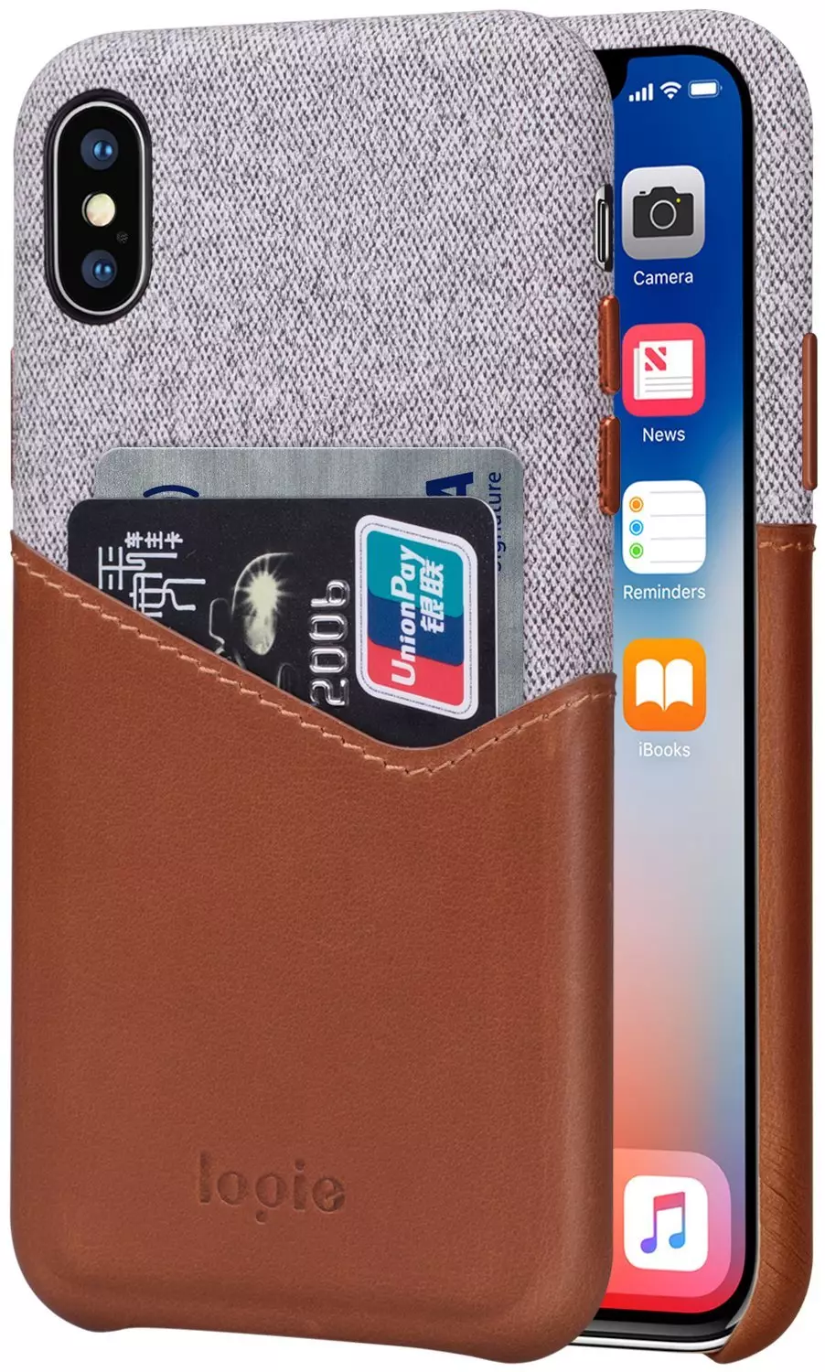 iPhone X fundas 6 mejor billetera de cuero con tarjetero para teléfono