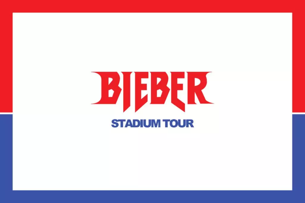 Mercancía de la gira del estadio de HM Bieber