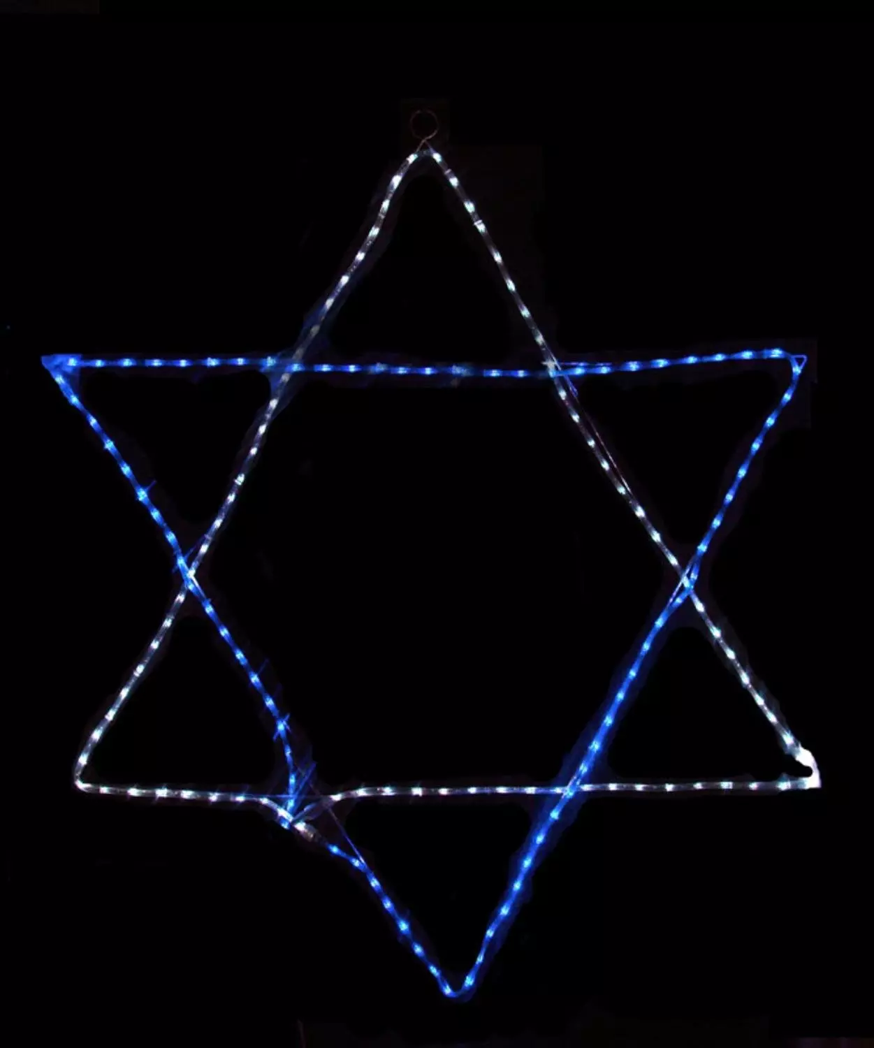 vanjska božićna svjetla jedinstvene opcije osvjetljenja za praznične zvijezde Davida, plava i bijela svjetla od užeta