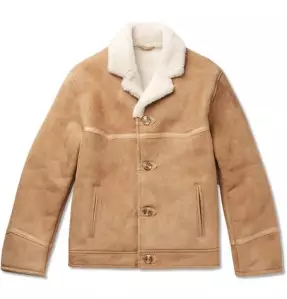 Tequila's Statesman Leather-trimmed Shearling Bomber Jacket