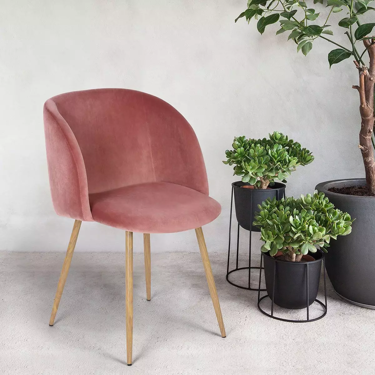 pink velvet accent chair amazon