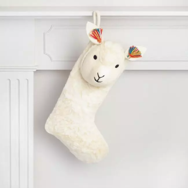 ຖົງຕີນວັນພັກວັນຄຣິດສະມາດ socks funny llama ຮູ້ສຶກວ່າ