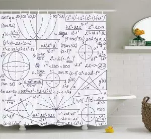 math equation shower curtain