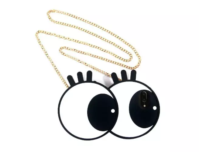 Big Eyes iphone case with cross body chain