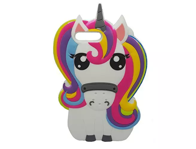 Rainbow Unicorn iphone-ის ქეისი