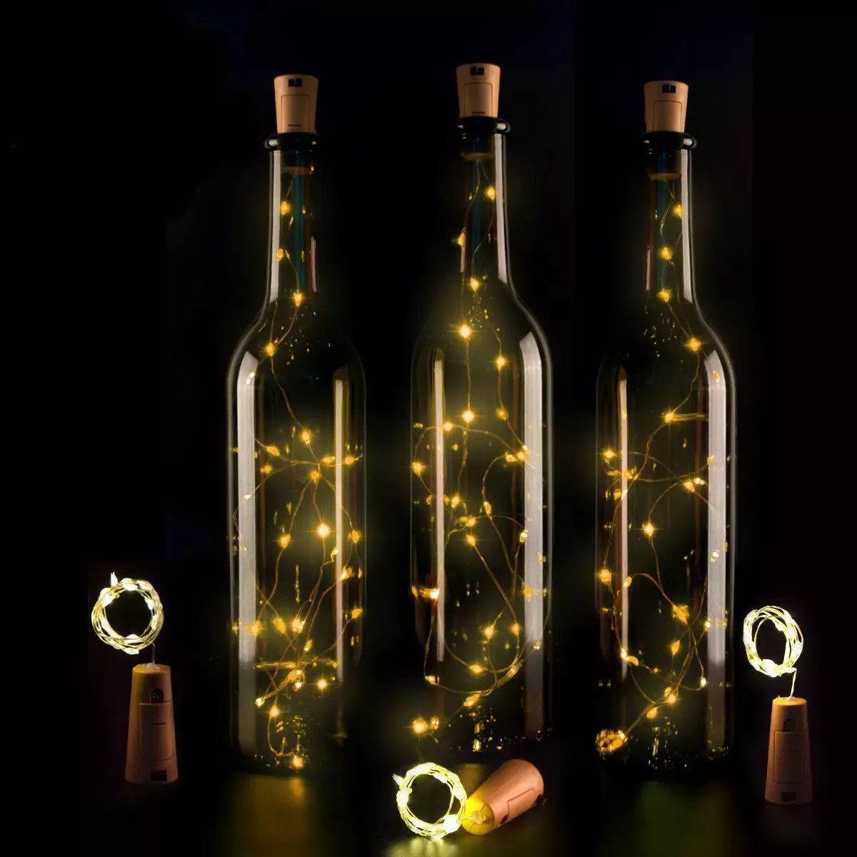 Подсветка для винных бутылок с пробкой