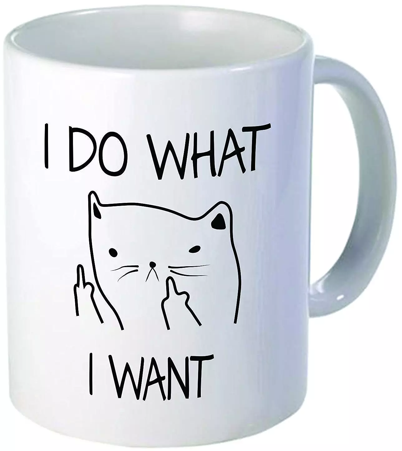 ฉันทำในสิ่งที่ฉันต้องการ Cat Mug