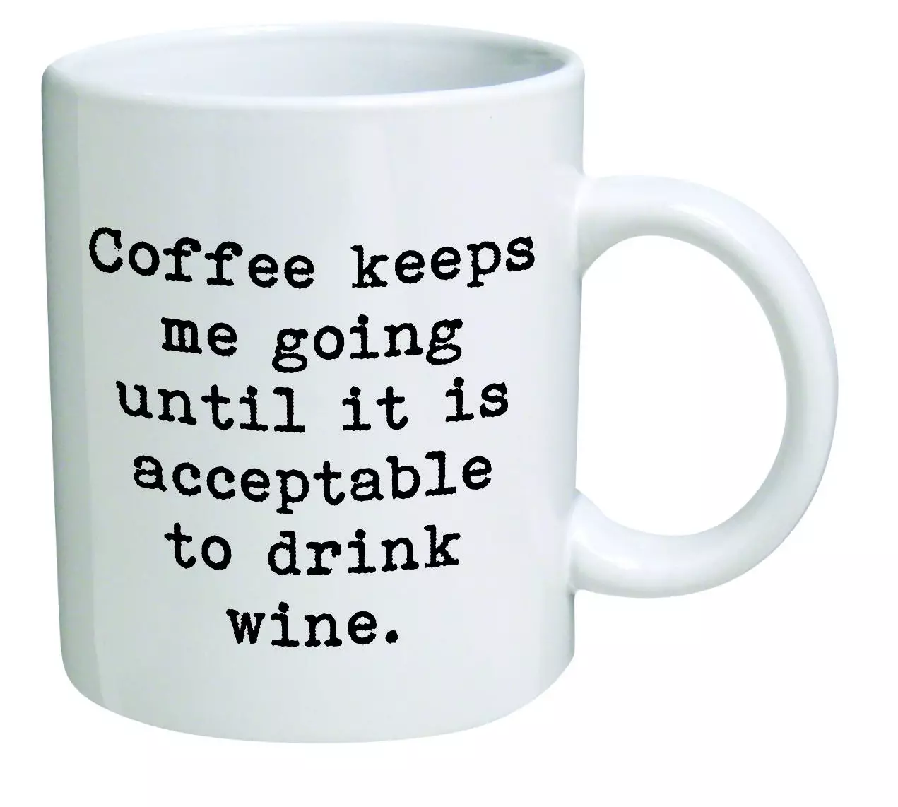 O café manténme ata que sexa aceptable para beber viño