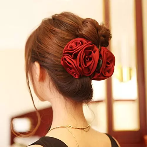 Korean Beauty Flower Bow Jaw Clip Barrette