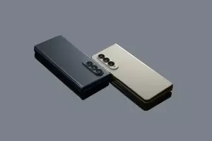 Samsung Galaxy Z Fold 4 render edilmiş şəkil.