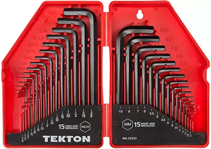 Set chei hexagonale TEKTON, 30 de bucăți