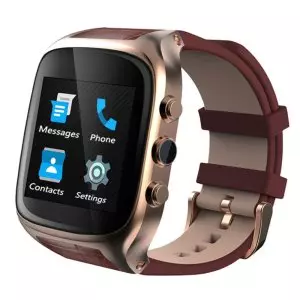 Ourtime X01S Wireless Smart Watch Android 5.1 yokhala ndi Camera Heart Rate Monitor Support T-Mobile WCDMA SIM Card - Rose Gold ndi Brown