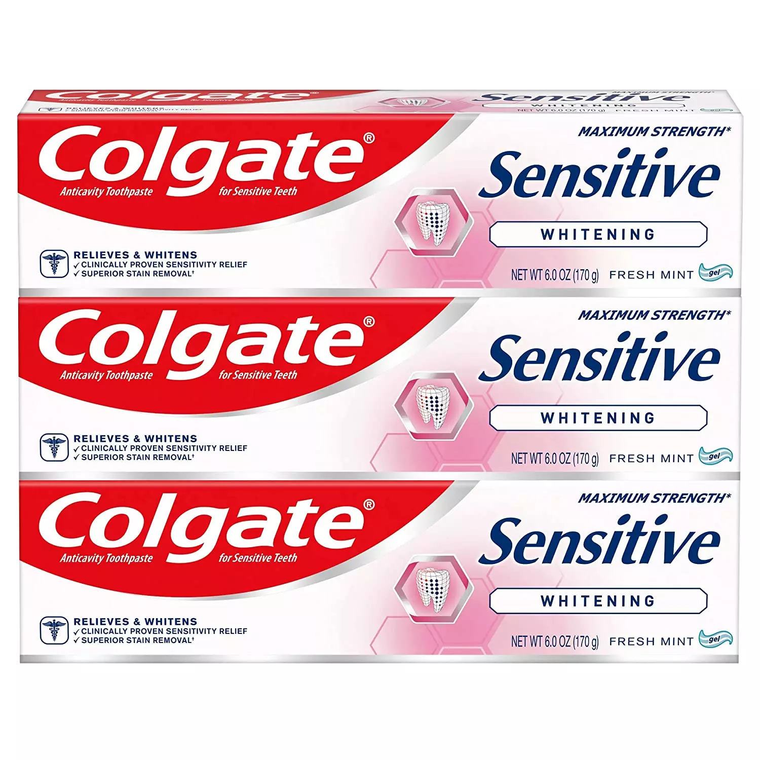 Colgate Sensitive Whitening Creme dental; melhor pasta de dente para dentes sensíveis