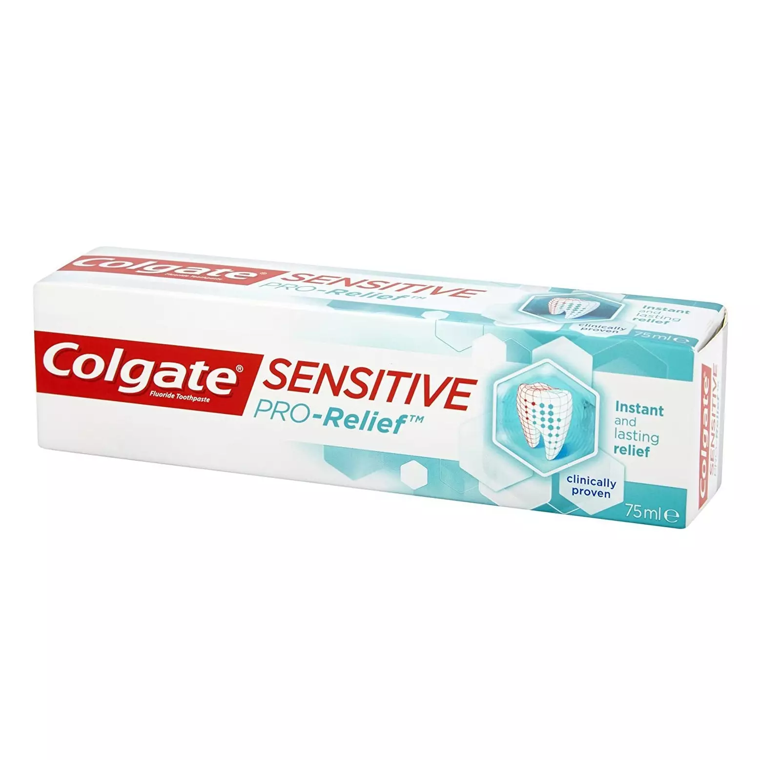 Colgate Sensitive Pro-Relief Dentopasto; plej bona dentopasto por sentemaj dentoj