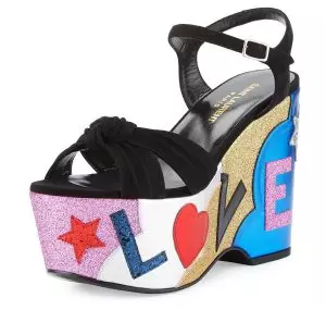 Saint Laurent Candy Grá Wedge Sandal